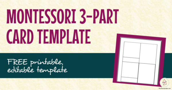 Montessori 3-Part Cards Template