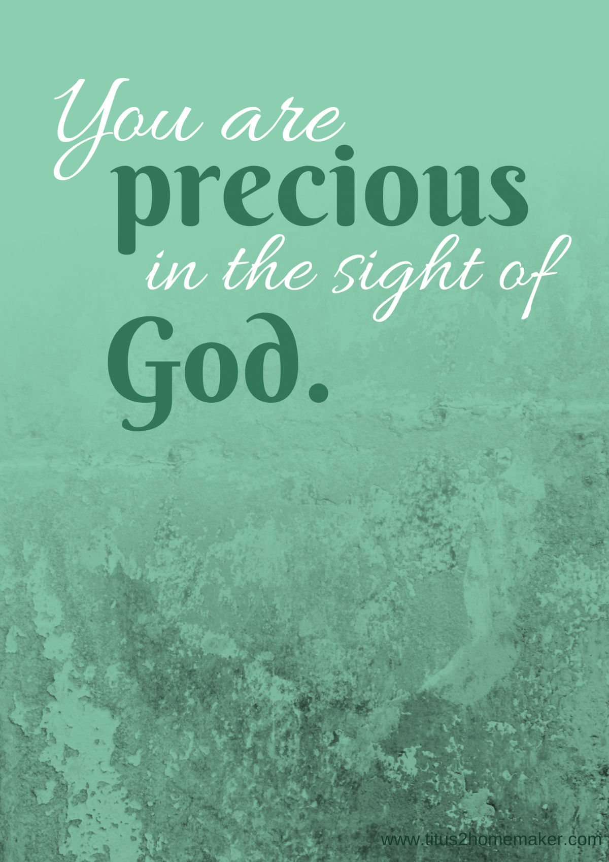 Precious in God's Sight