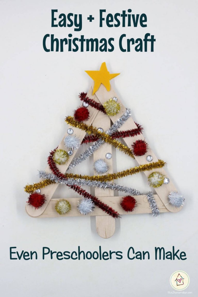 Easy + Festive Christmas Craft Preschoolers Can Make