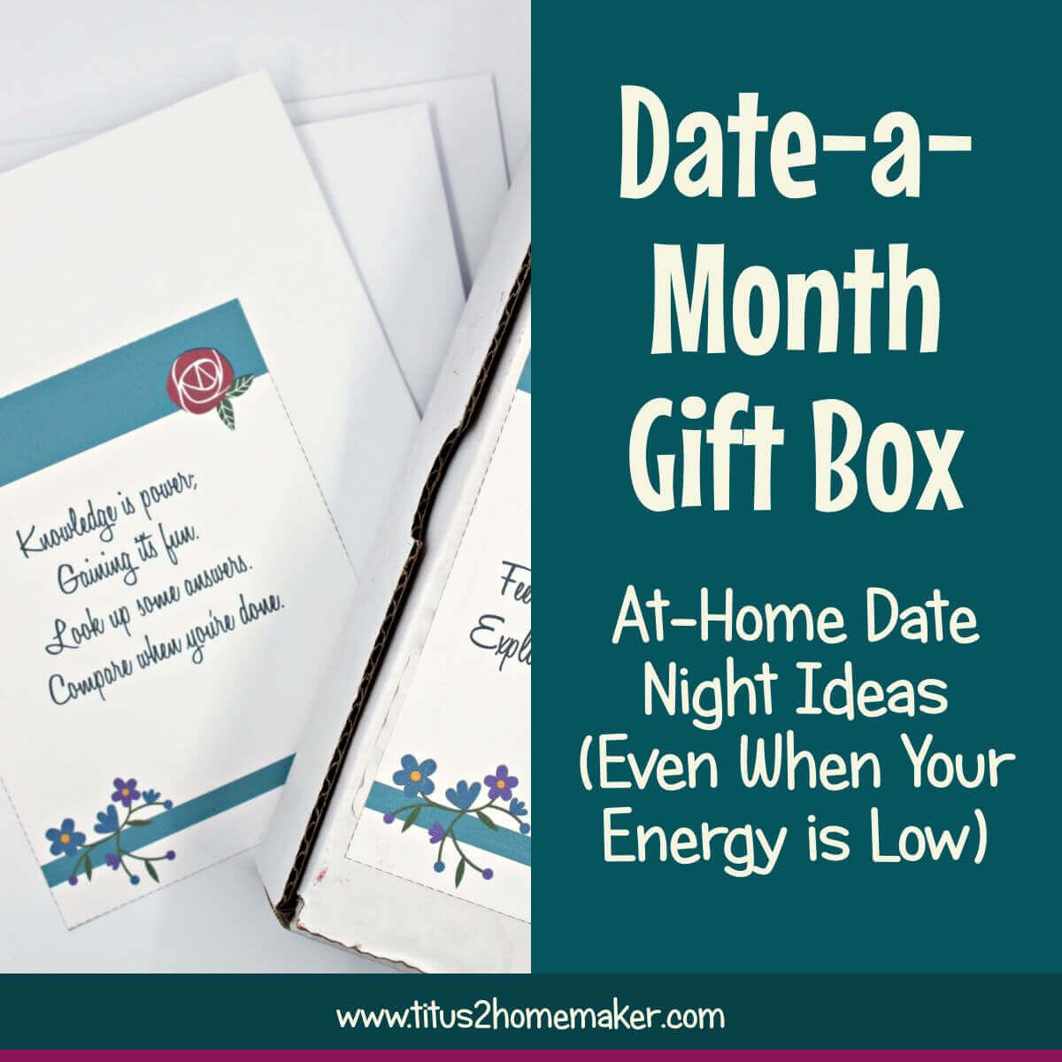 Date-a-Month Gift Box: At Home Date Night Ideas (Even When Your Energy ...