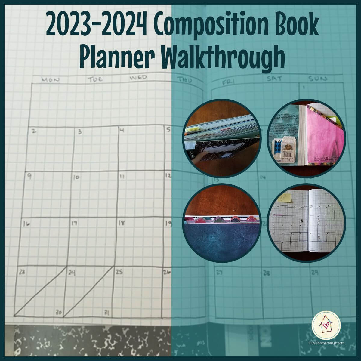 2023/2024 Composition Book Planner Walk-Through